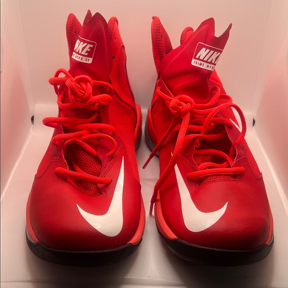 Nike | Shoes | Nike Red Hightop Sneakers | Poshmark